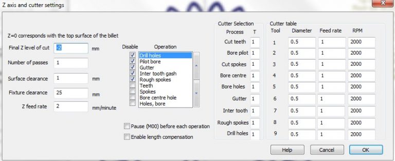 Delph Clock Gearwheel Designer Program - Woody's Workshop